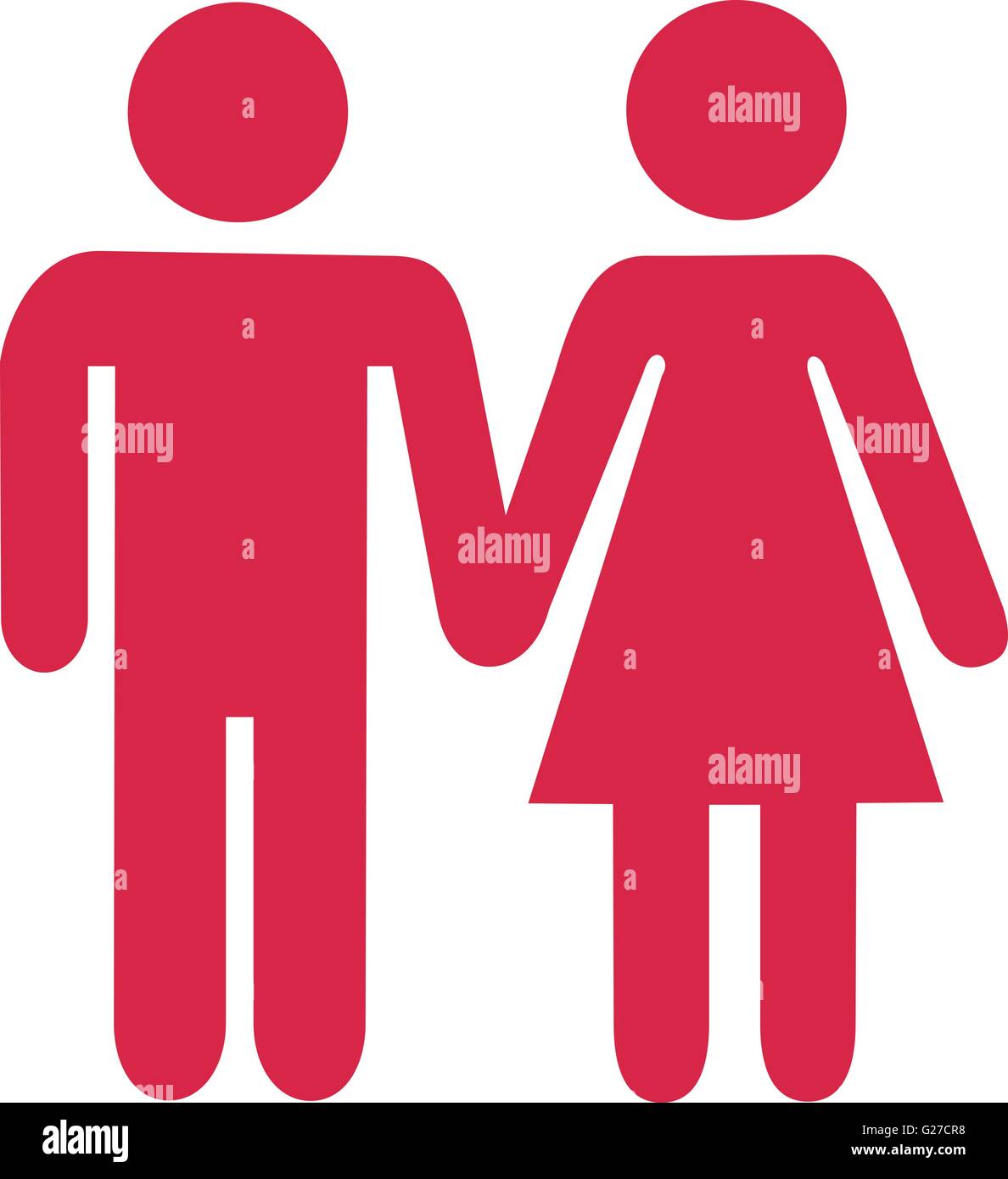 Red couple icon Stock Vector Image & Art - Alamy