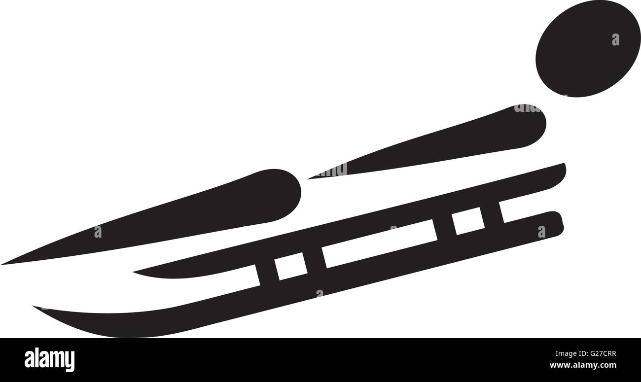 Luge with person icon Stock Vector Image & Art - Alamy