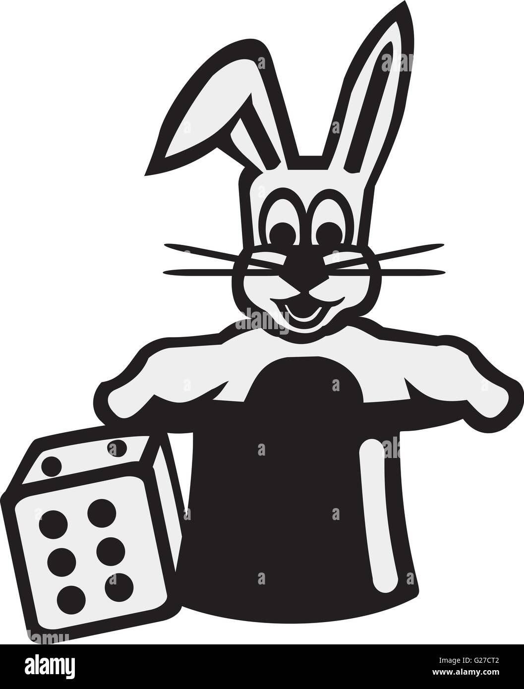 Magician Rabbit in Hat Stock Vector Image & Art - Alamy