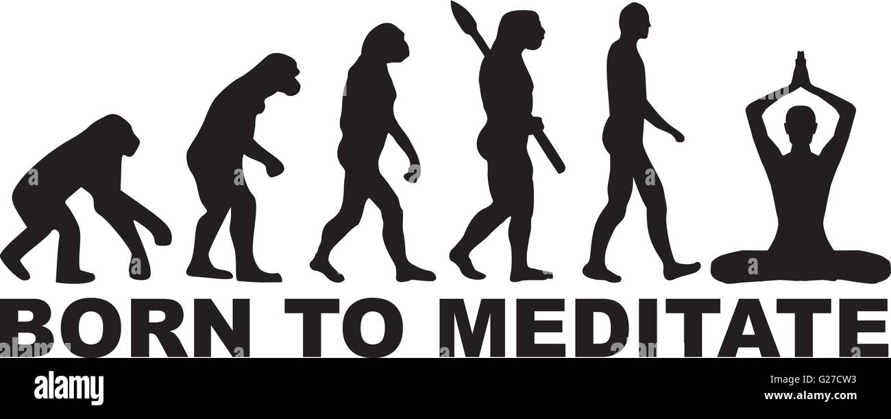 Born to Meditate evolution Stock Vector Image & Art - Alamy