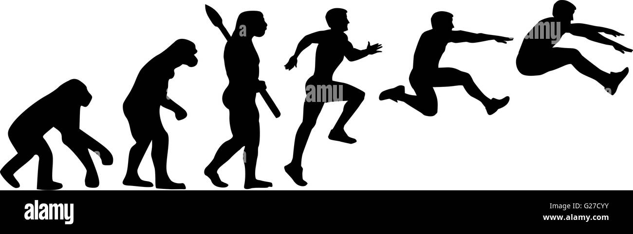 Long jump evolution Stock Vector Image & Art - Alamy