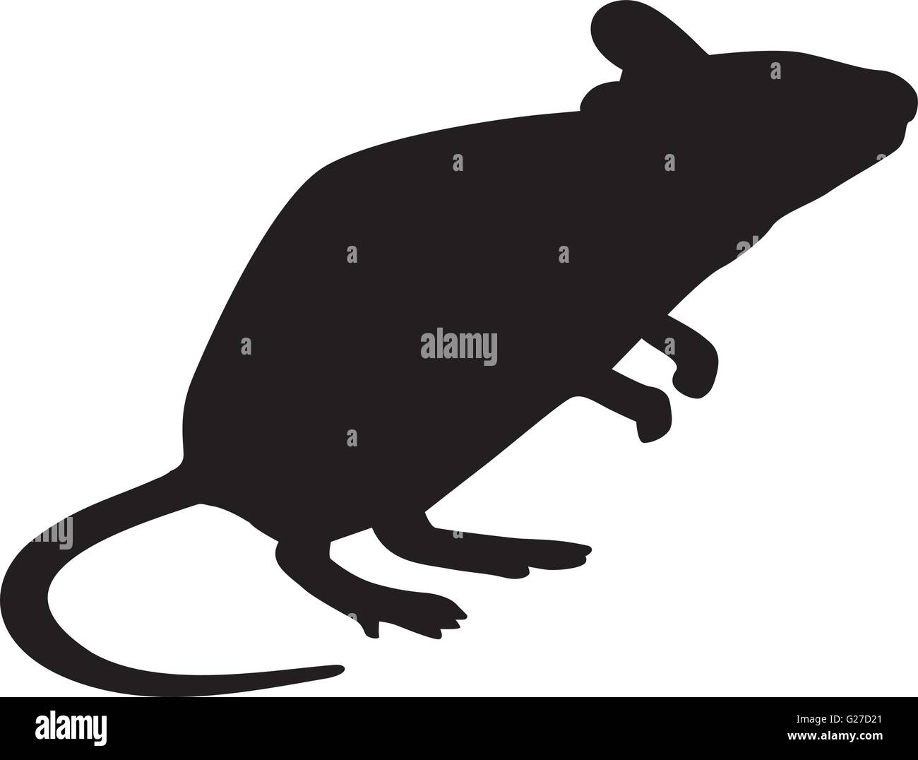 Mouse silhouette standing Stock Vector Image & Art - Alamy