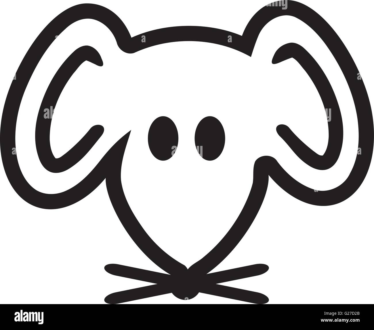 Simple Mouse head Stock Vector Image & Art - Alamy