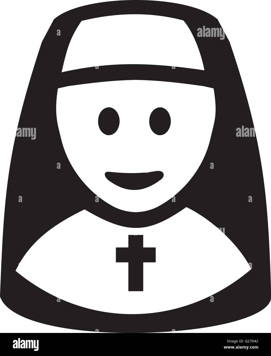 Nun Symbol Pictogram Stock Vector Image & Art - Alamy