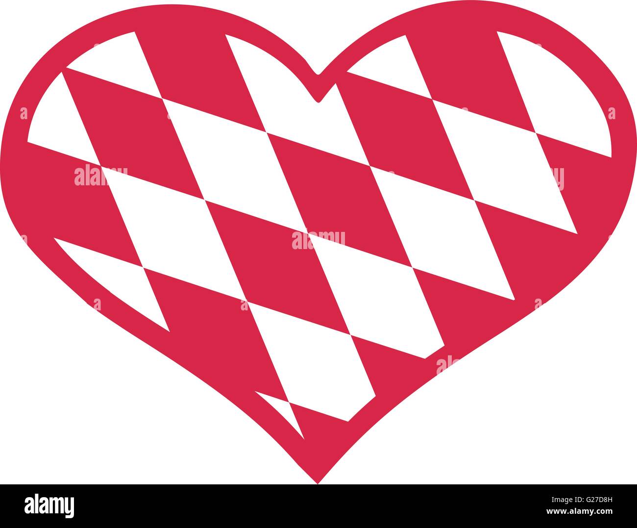 Bavarian pattern heart red Stock Vector Image & Art - Alamy