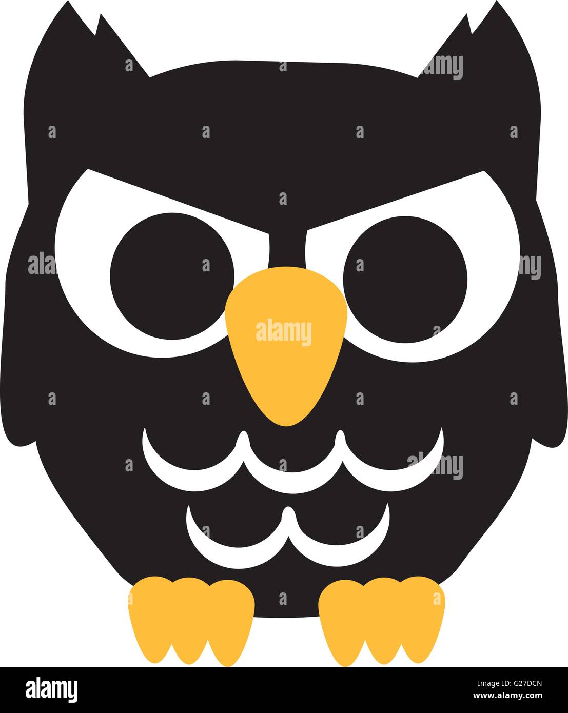 Bad cartoon Owl halloween Stock Vector Art & Illustration, Vector Image ...