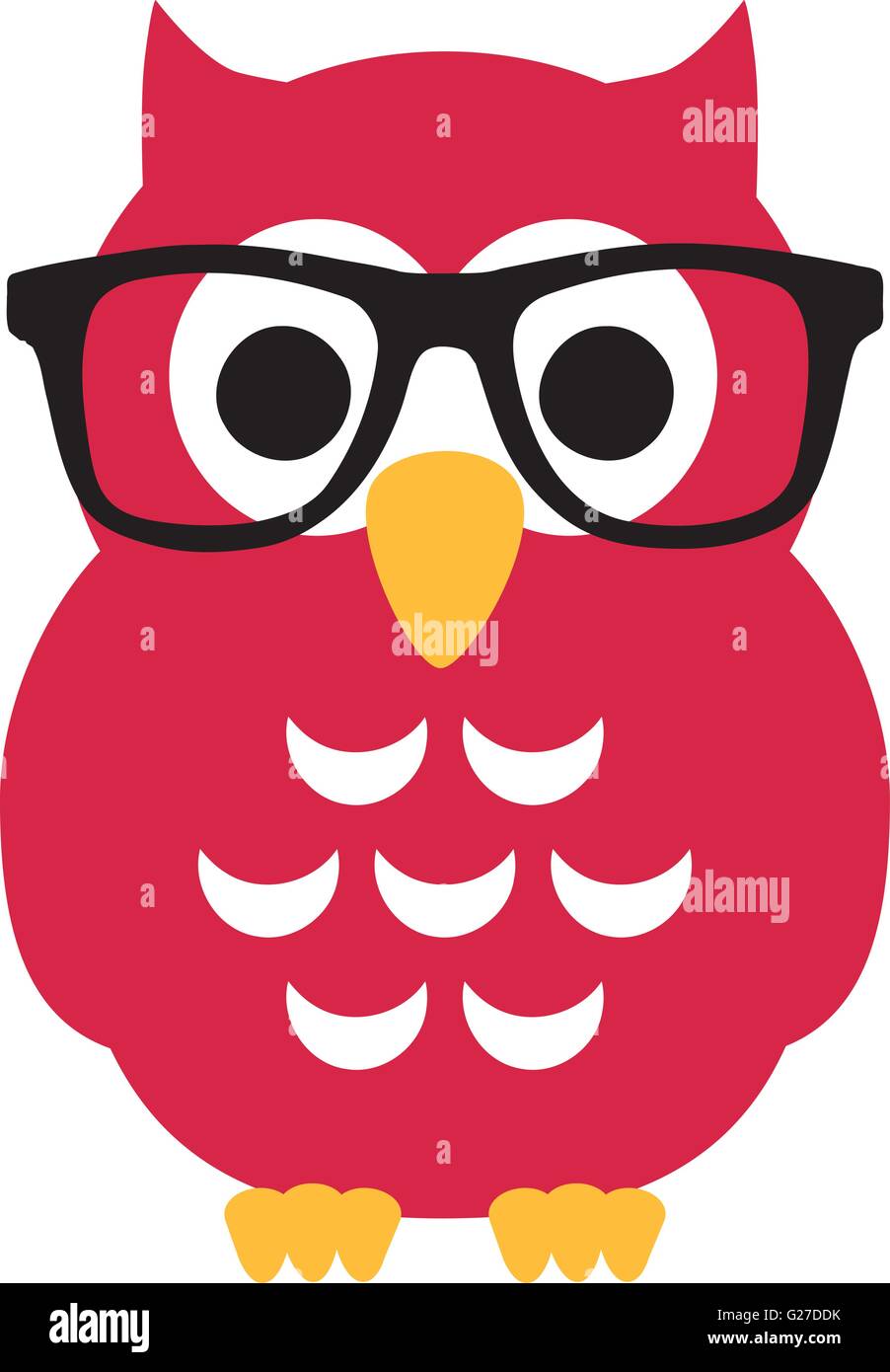 Nerd Owl with glasses Stock Vector Image & Art - Alamy