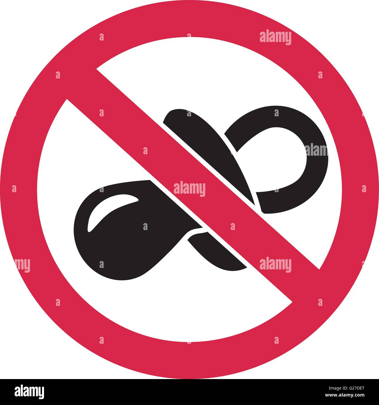 No pacifier - ban symbol Stock Vector Image & Art - Alamy