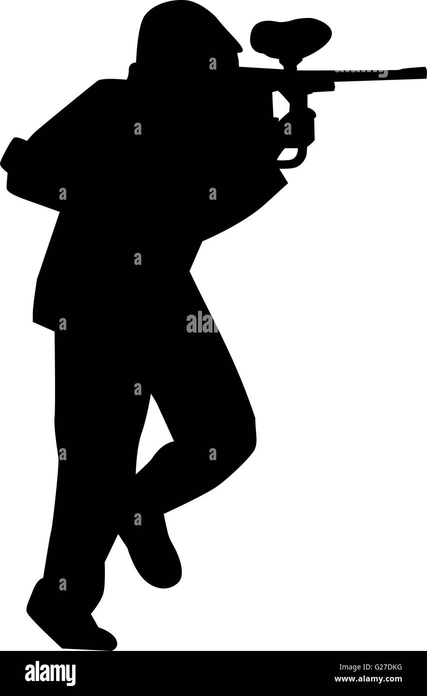 Paintball player Black and White Stock Photos & Images - Alamy
