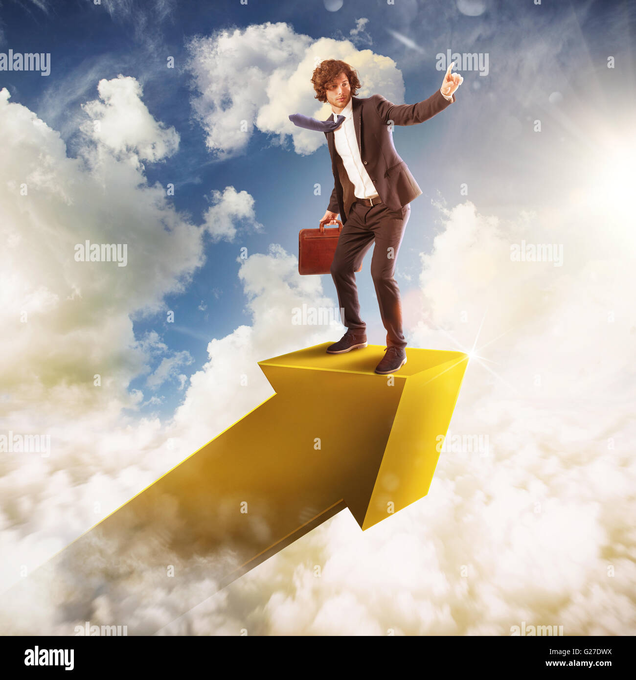 Go over to success Stock Photo - Alamy