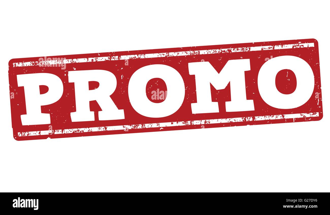 Promo grunge rubber stamp on white background, vector illustration ...