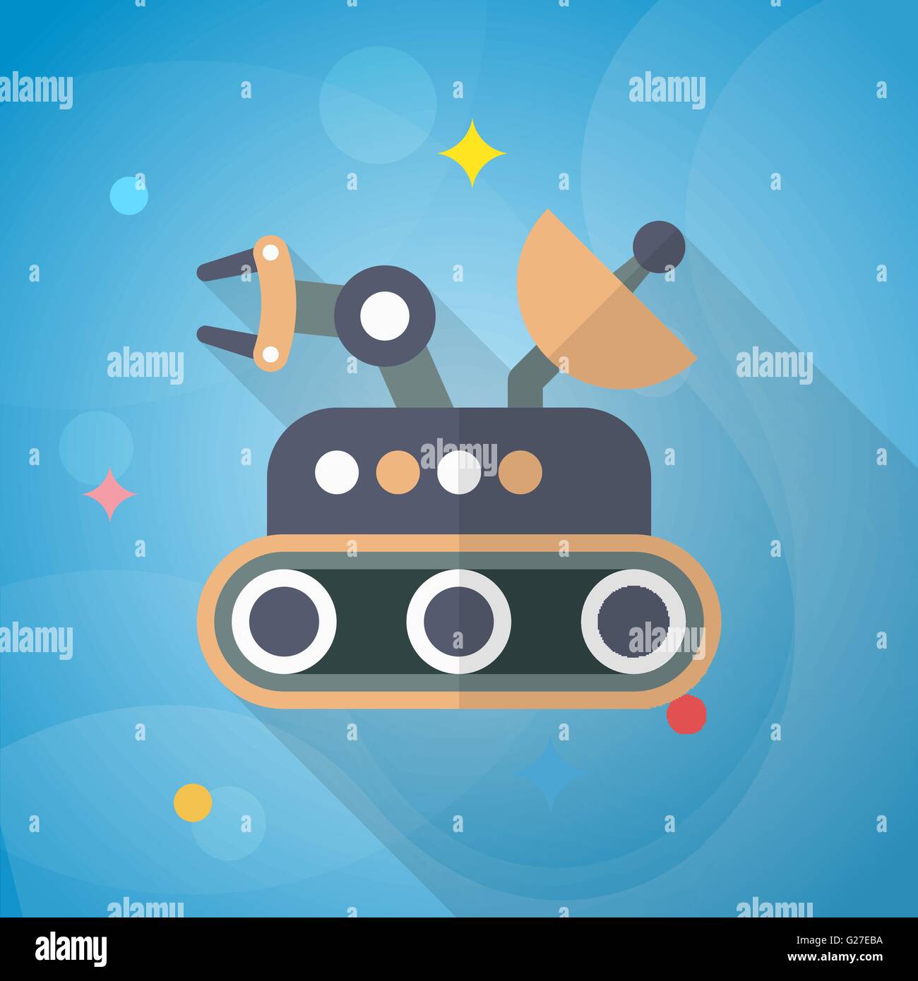 Rover flat icon with long shadow,eps10 Stock Vector Image & Art - Alamy