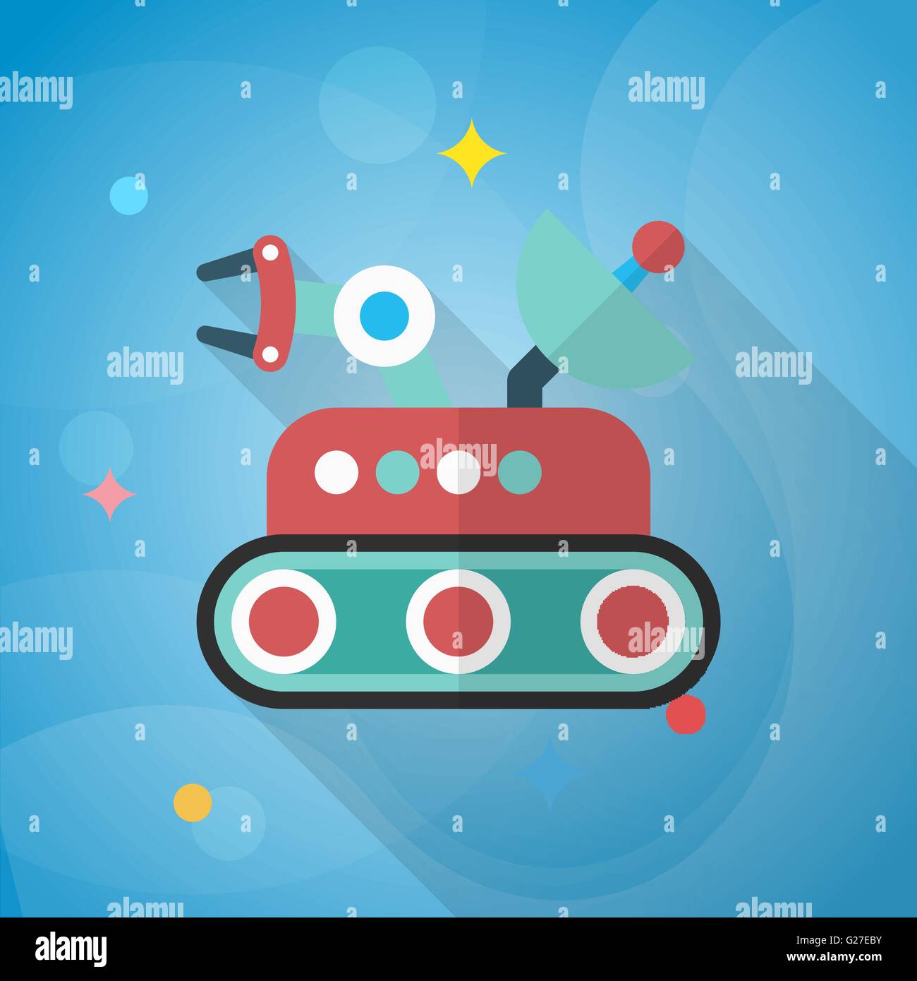 Rover flat icon with long shadow,eps10 Stock Vector Image & Art - Alamy