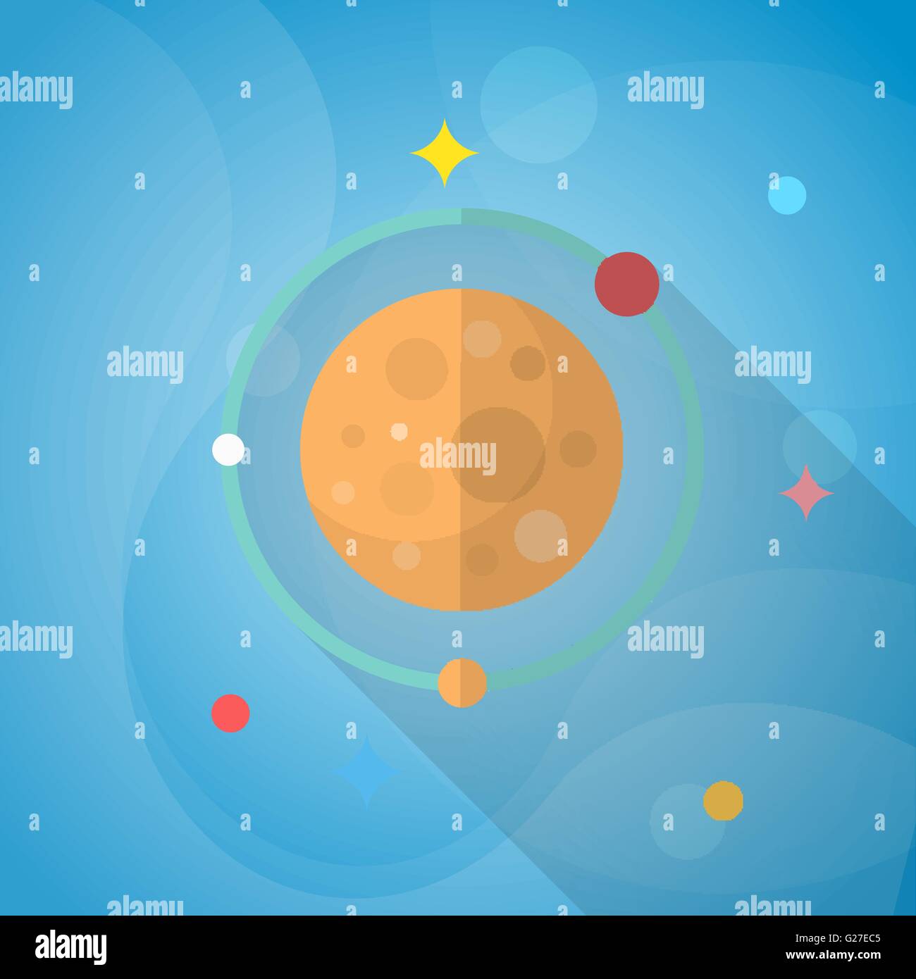 Jupiter planet space shadow Stock Vector Images - Alamy