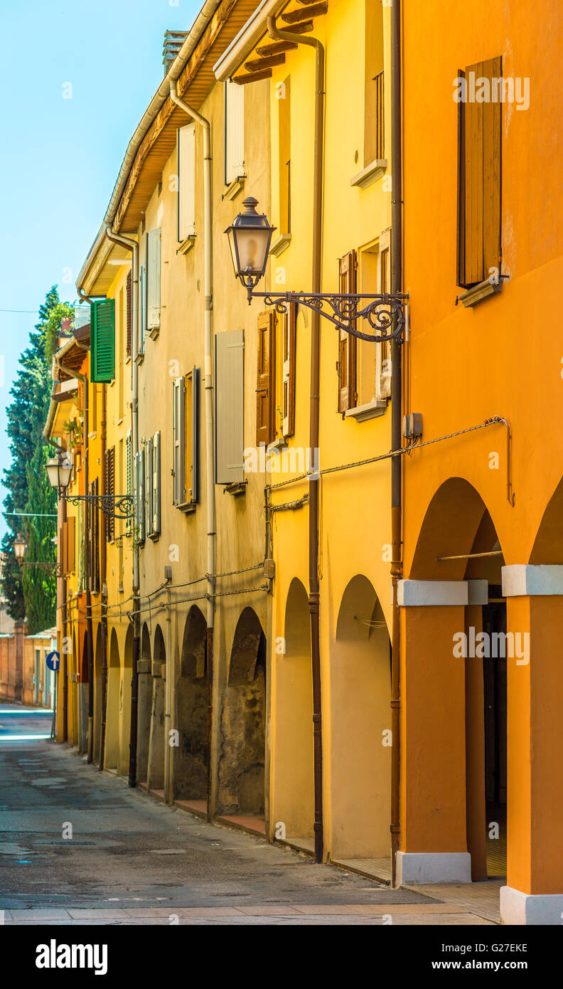 old city street with colorful houses Stock Photo - Alamy