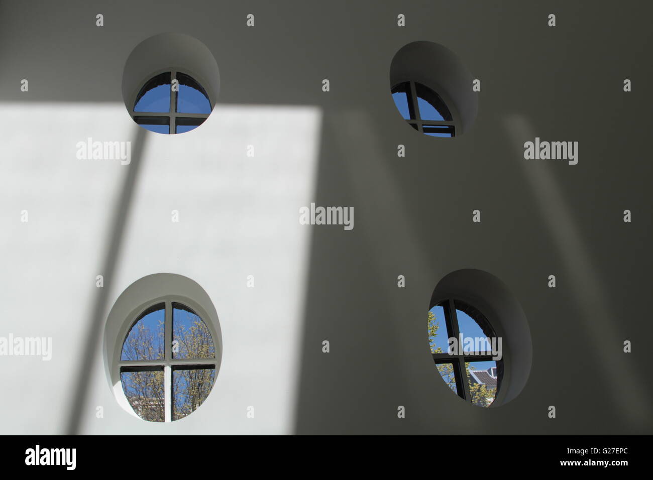 Circular windows on concrete structure hi-res stock photography and ...