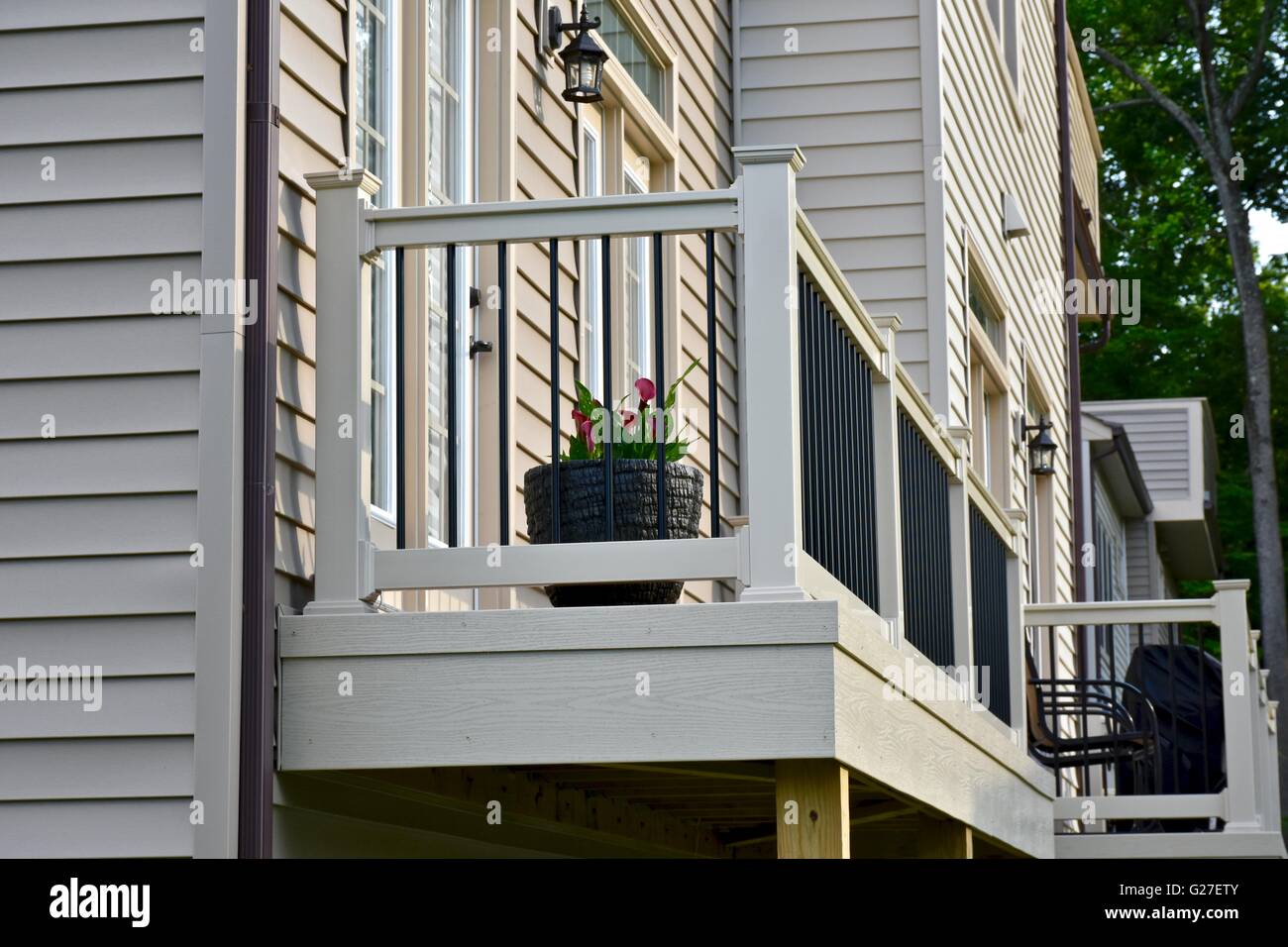 A town home with a small balcony Stock Photo - Alamy