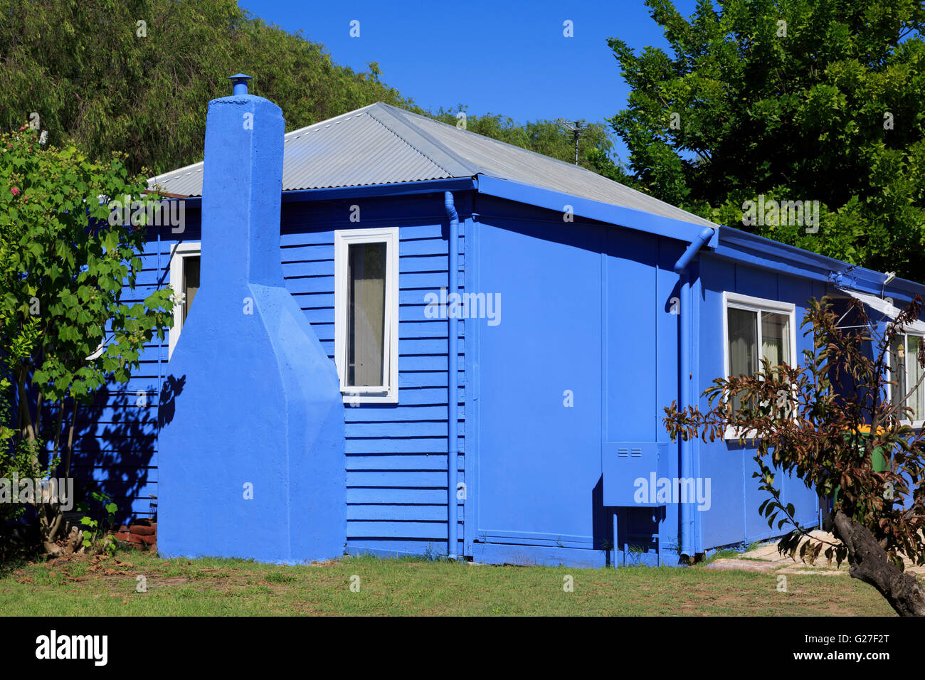 Blue house in Busselton, Western Australia Stock Photo - Alamy
