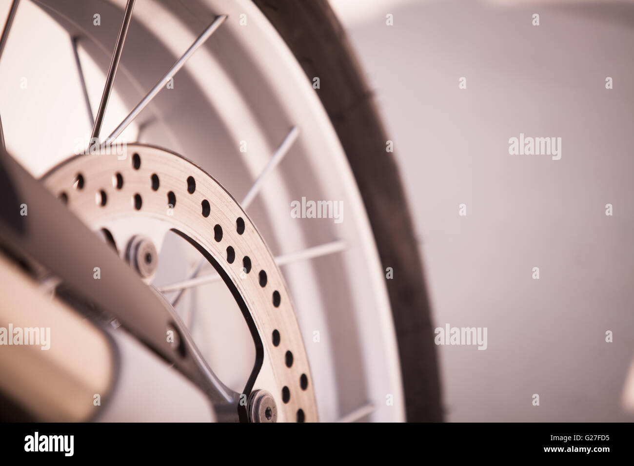 Color image of the brake disc of a motorcycle Stock Photo - Alamy