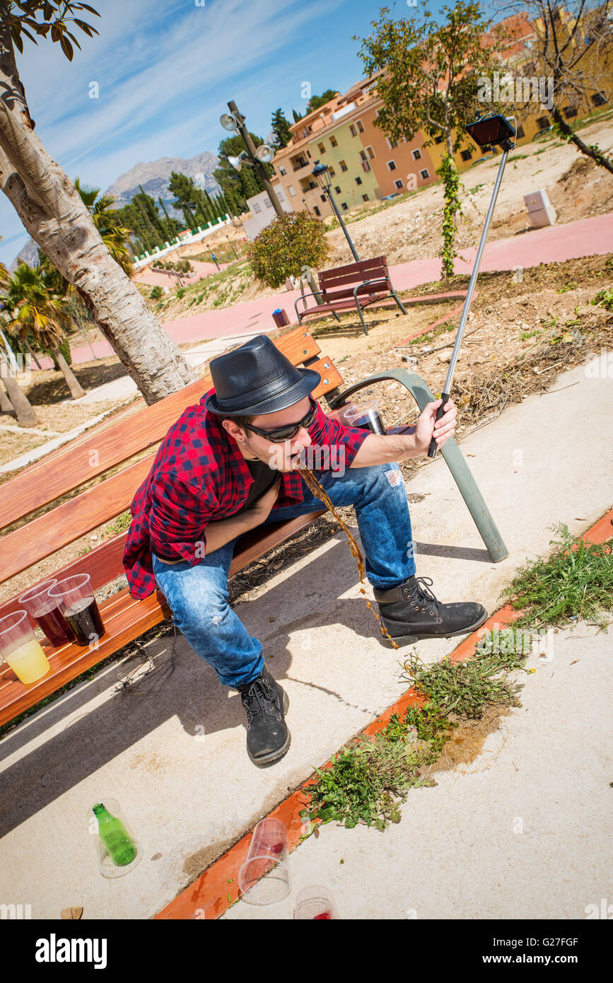 Young man vomit throw up hi-res stock photography and images - Alamy