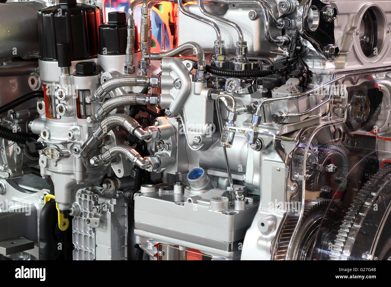 heavy truck engine Stock Photo - Alamy