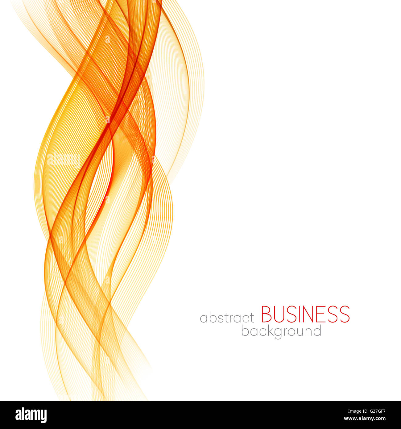 Abstract orange wavy lines. Colorful background. Orange wave Stock ...