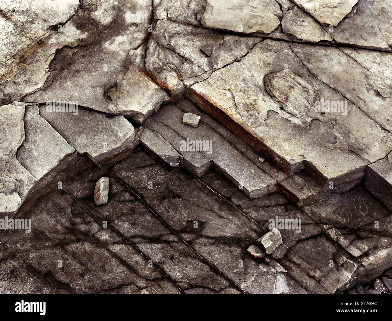 cracked stone rock in the style of grunge as background Stock Photo - Alamy