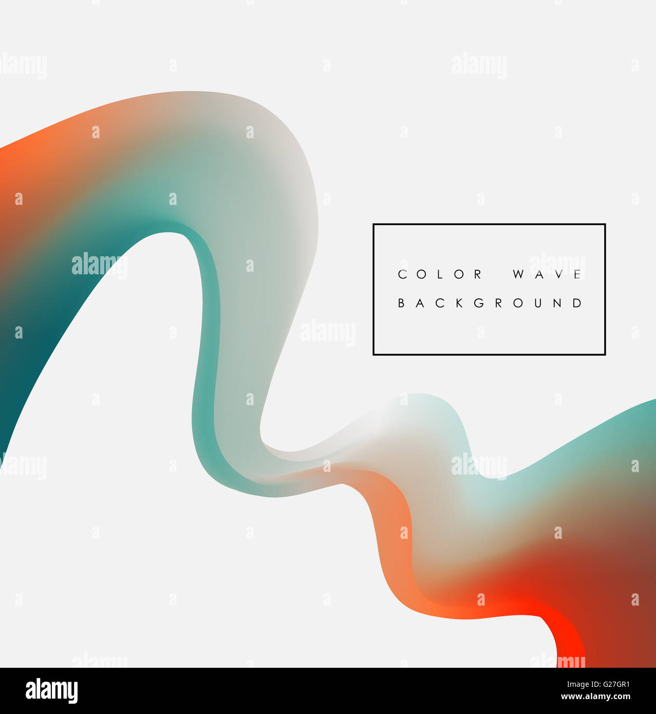 Abstract color wave design element. Red and blue Curved lines and ...