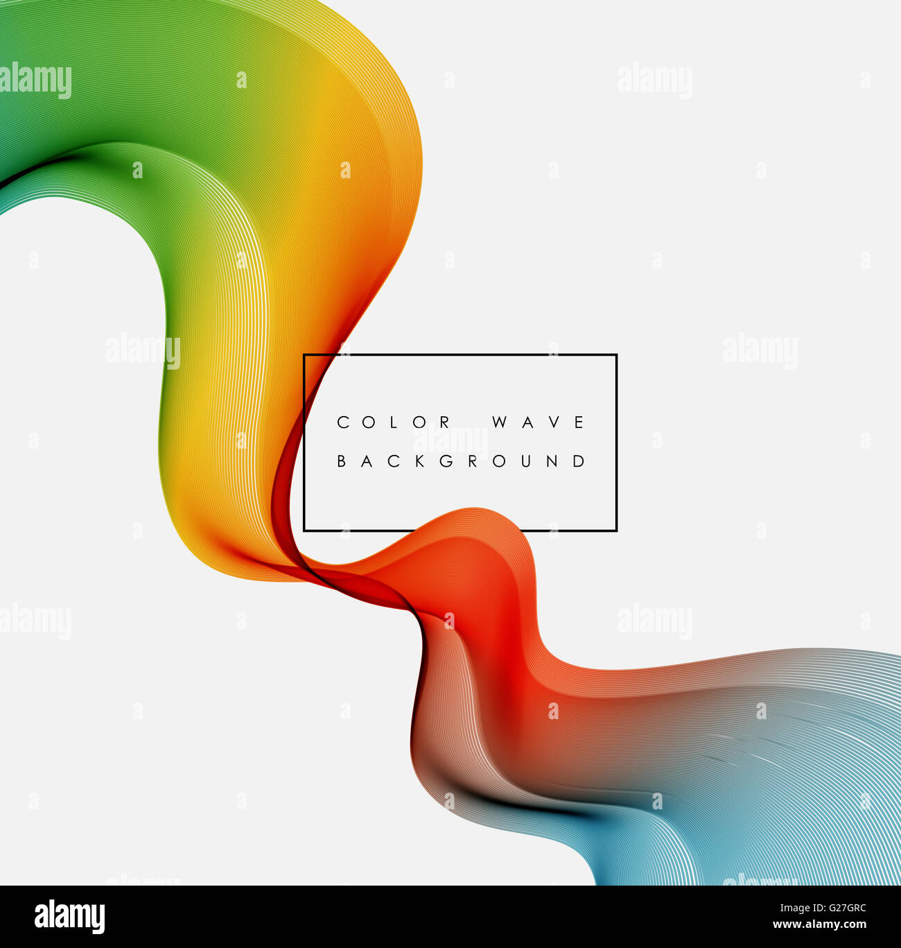 Abstract color wave design element. Red and blue Curved lines and ...