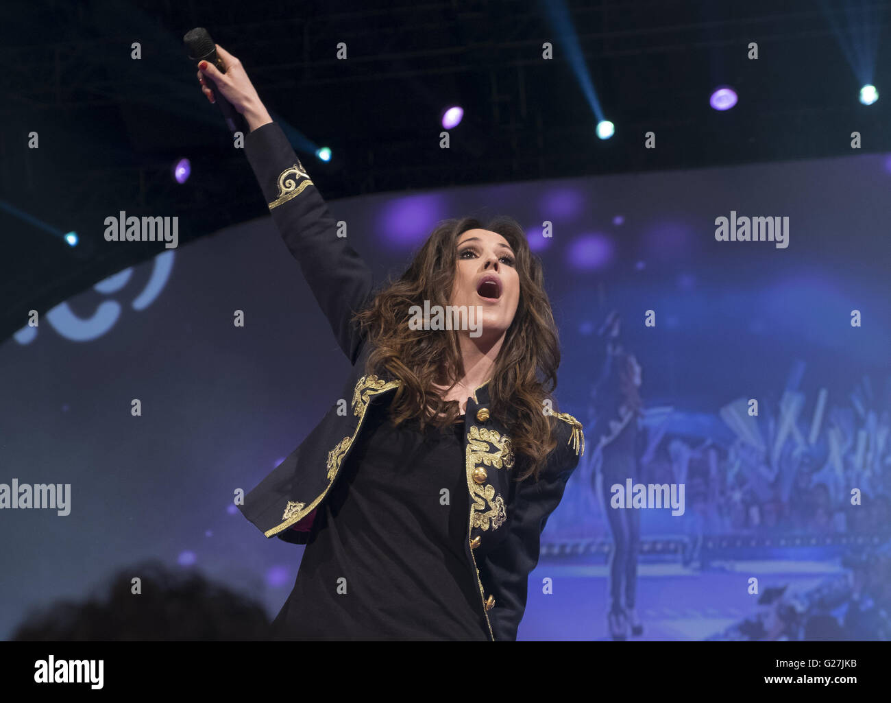 Singer Malu performs during 'La Noche de Cadena 100' Featuring: Malu ...