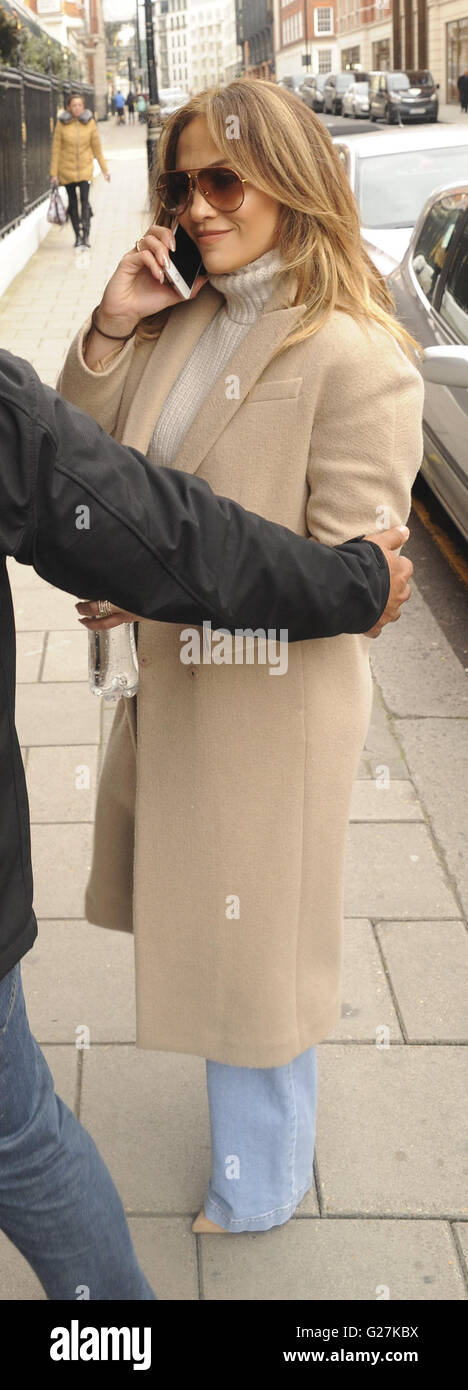 Jennifer Lopez seen arriving at Claridge's Featuring: Jennifer Lopez ...