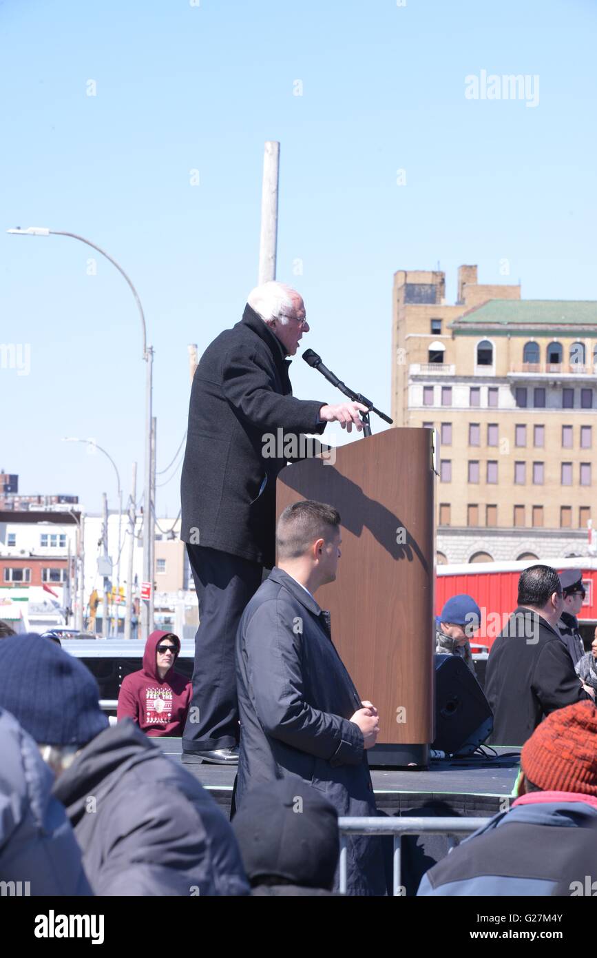 Bernie Sanders rally in Coney Island Featuring: Bernie Sanders, Micheal ...