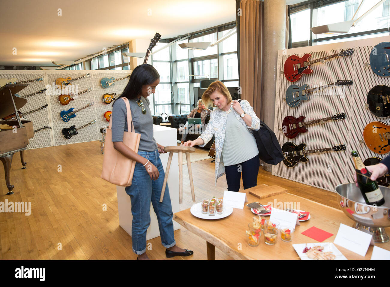 Celebrities trying out products at Indulge House at Gibson Showroom ...