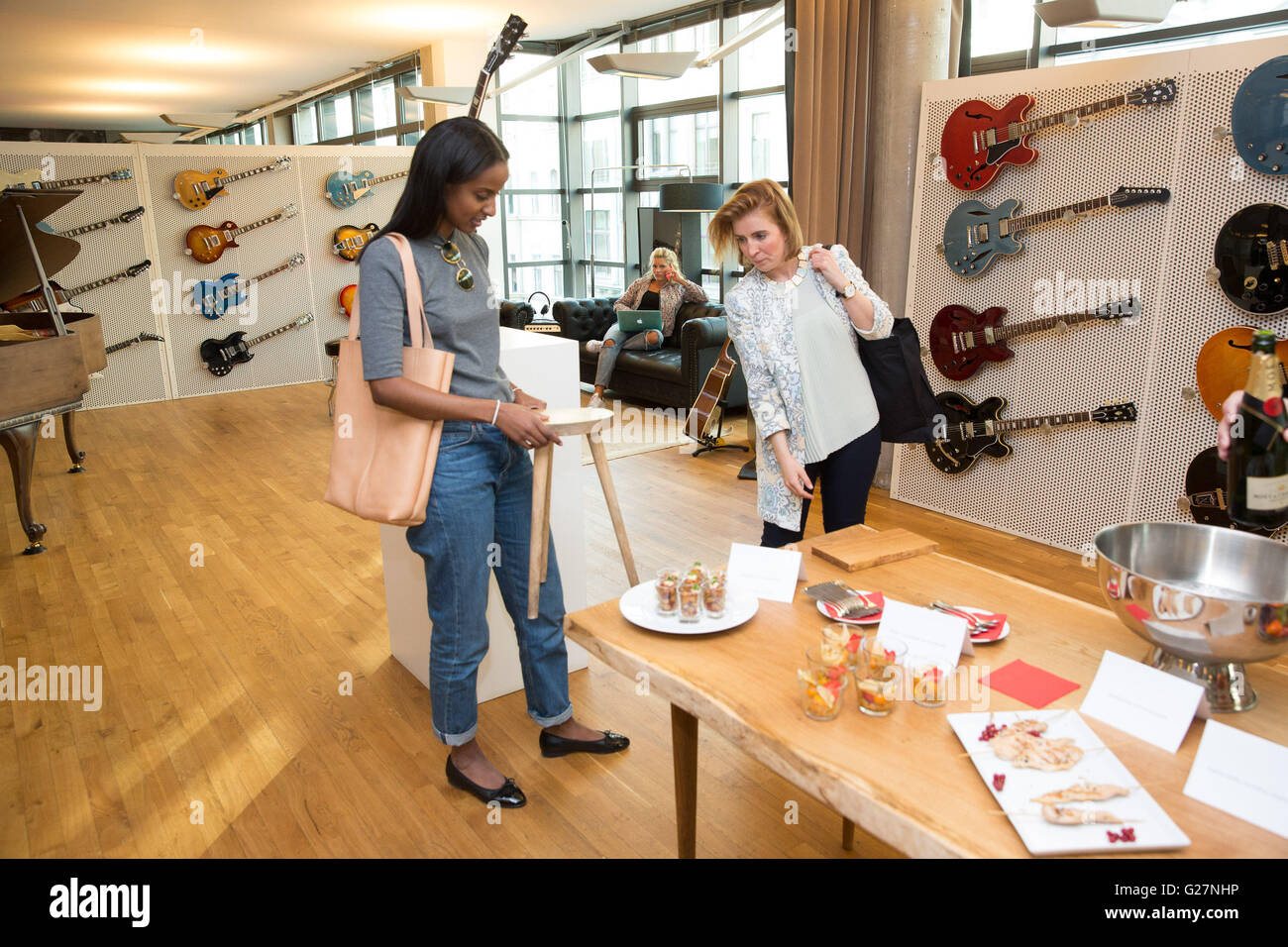 Celebrities trying out products at Indulge House at Gibson Showroom ...