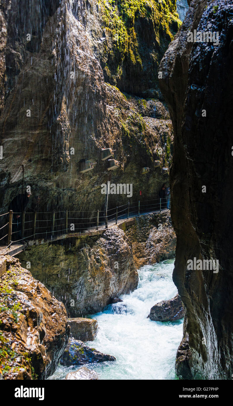Partnach Gorge, Garmisch-Partenkirchen District, Bavaria, Upper Bavaria ...