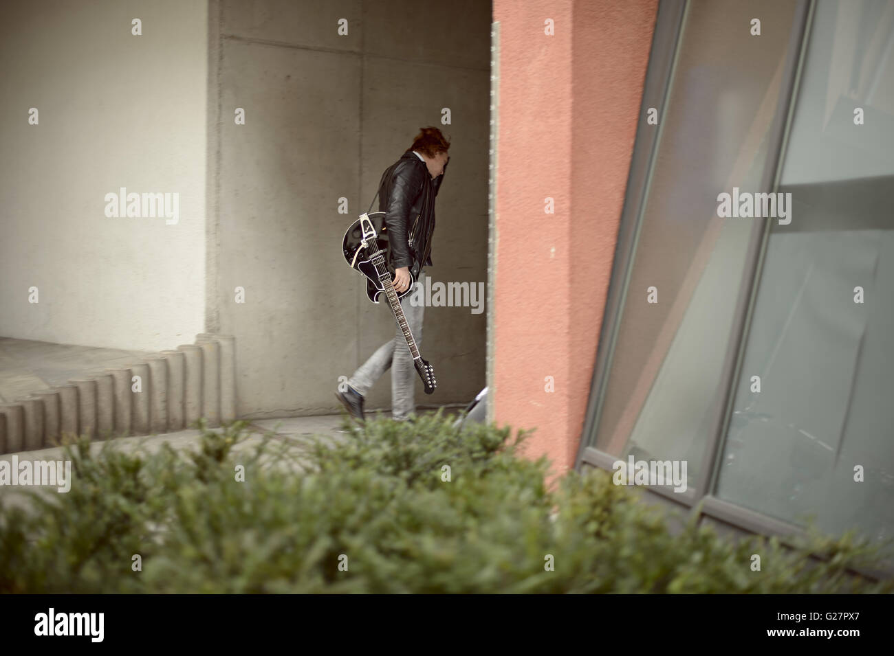 German actor and multi-instrumentalist Tim Morten Uhlenbrock playing a ...