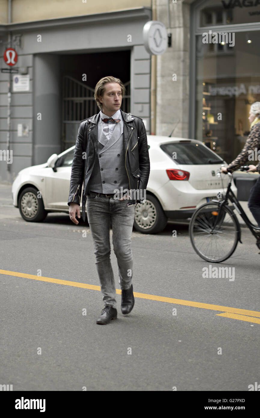 German actor and multi-instrumentalist Tim Morten Uhlenbrock playing a ...
