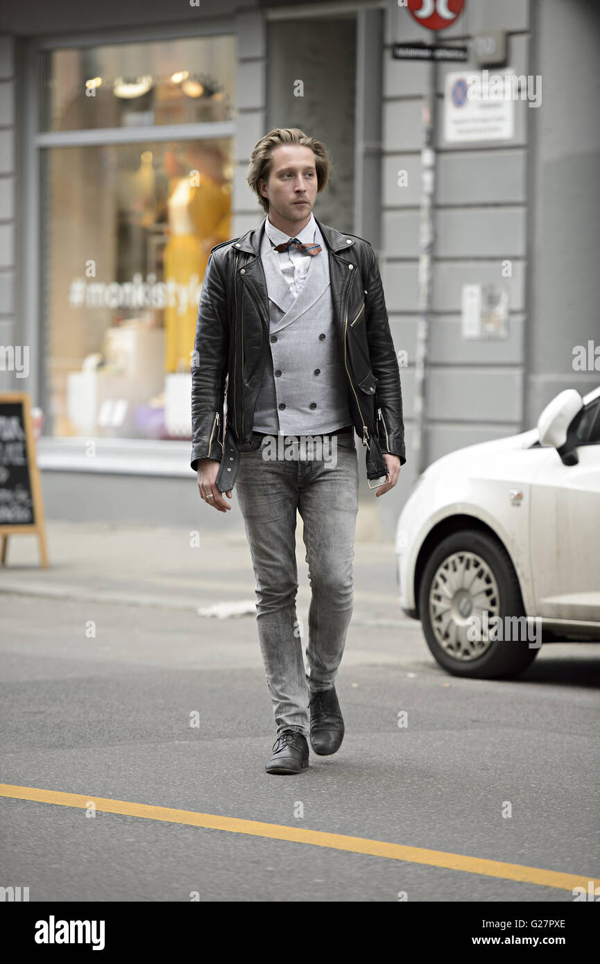 German actor and multi-instrumentalist Tim Morten Uhlenbrock playing a ...