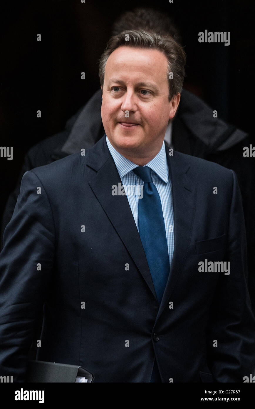 Prime Minister David Cameron leaves 10 Downing Street on his way to the ...