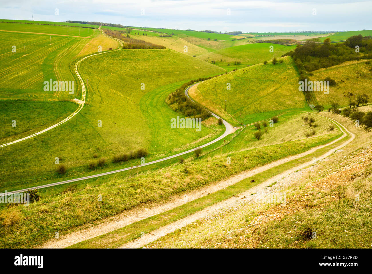Patterns of road and tracks in Millington Dale and Frendal Dale in the ...