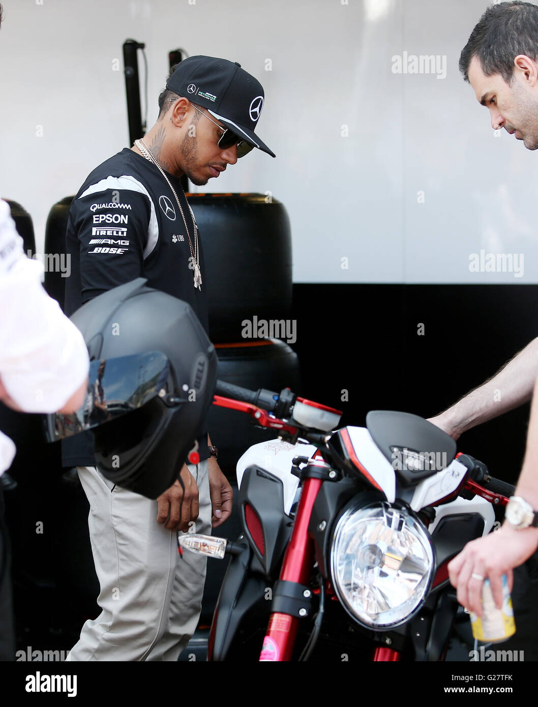 Mercedes driver lewis hamilton circuit de monaco hi-res stock ...