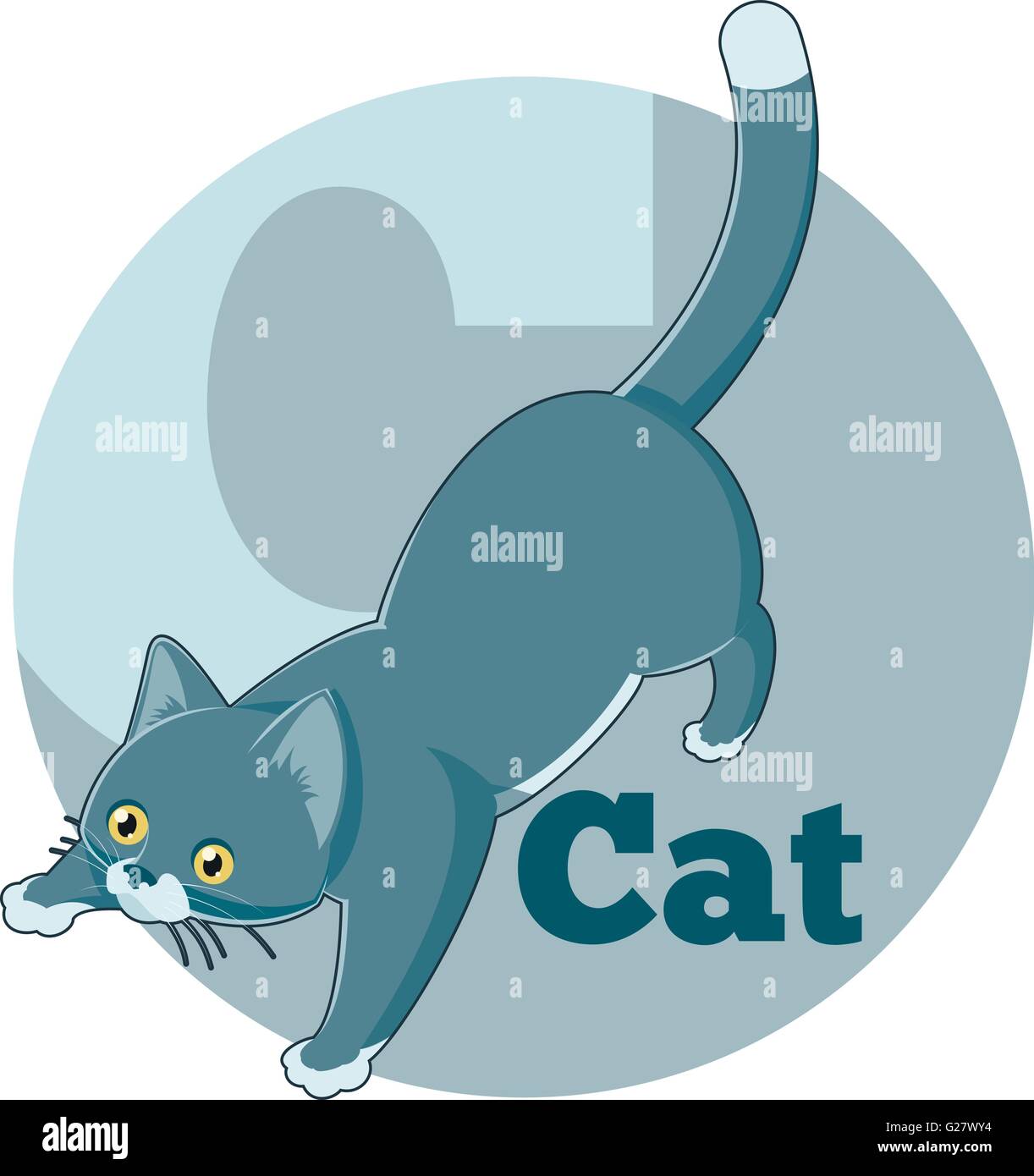 ABC Cartoon Cat3 Stock Vector Image & Art - Alamy