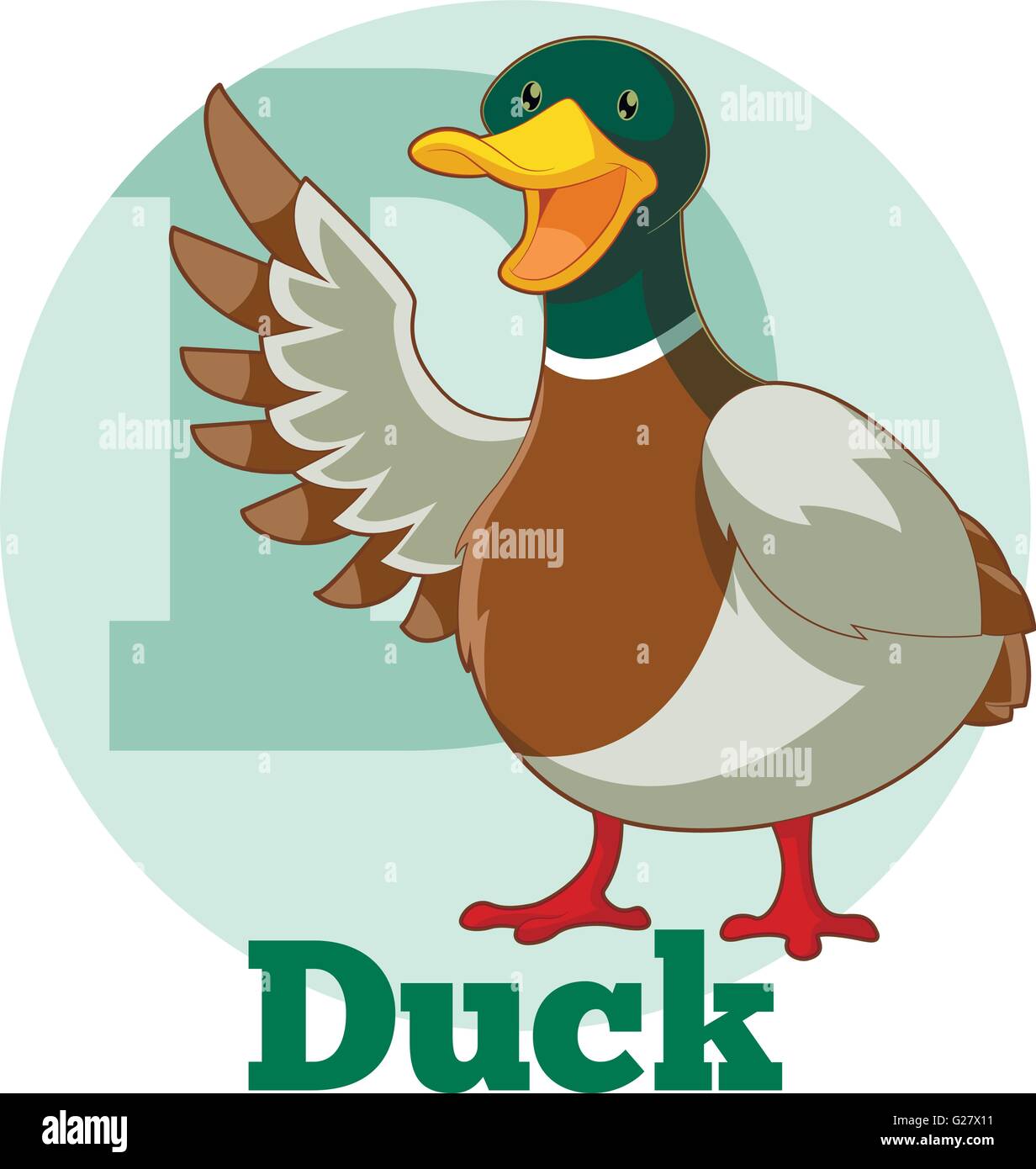 ABC Cartoon Duck Stock Vector Image & Art - Alamy