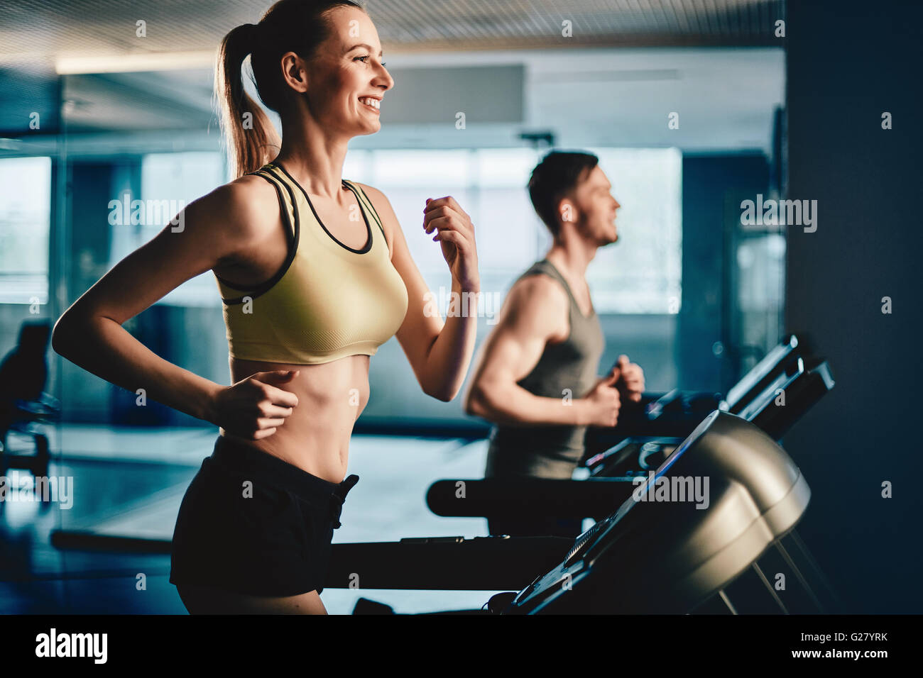 Young man woman athlete hi-res stock photography and images - Alamy