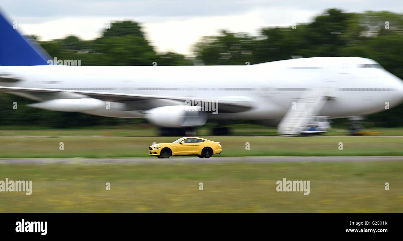 Press Association reporter Kerri-Ann Roper in the passenger seat of a ...