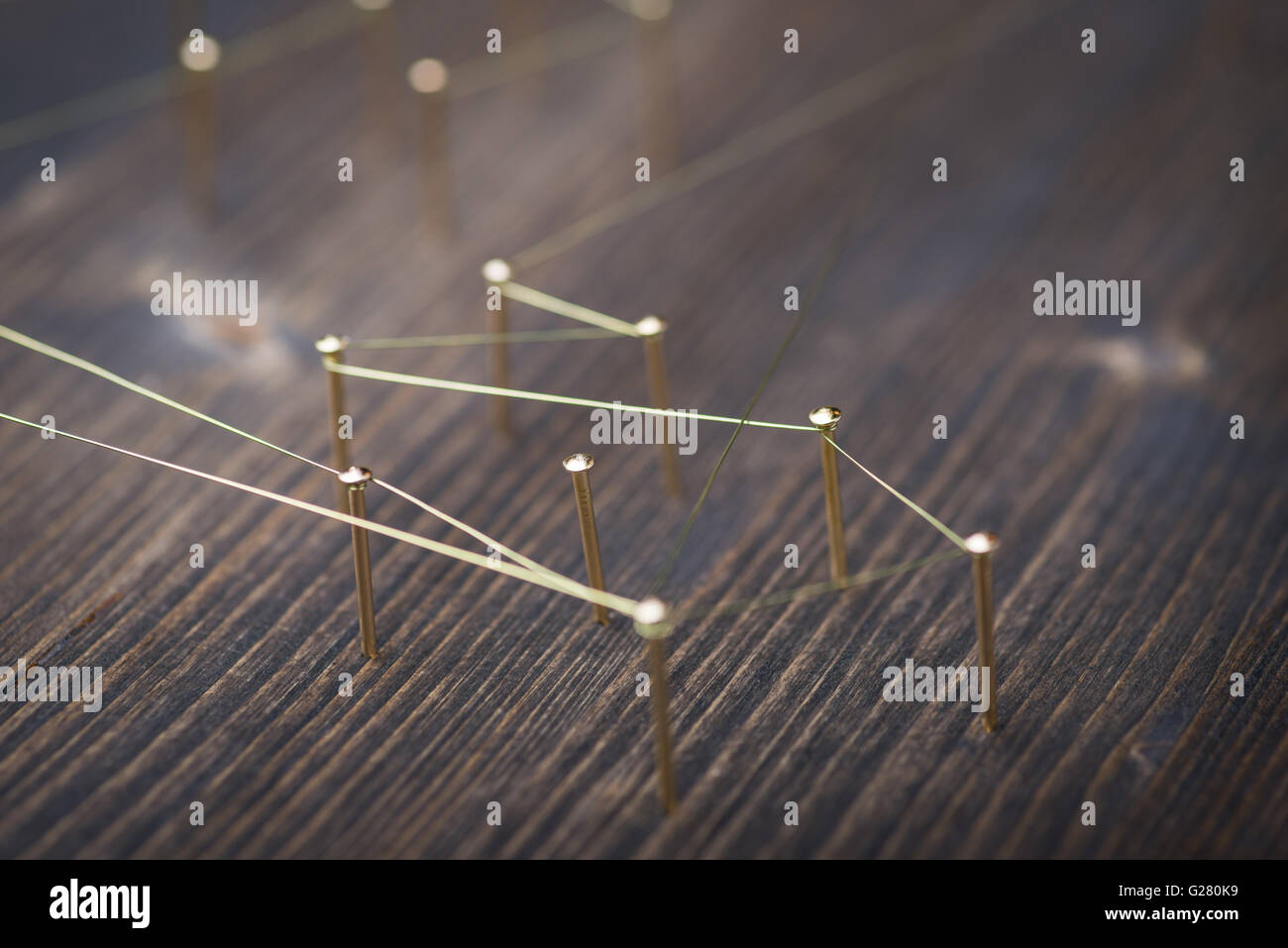 Web of wires, showing connections between groups and individuals Stock ...