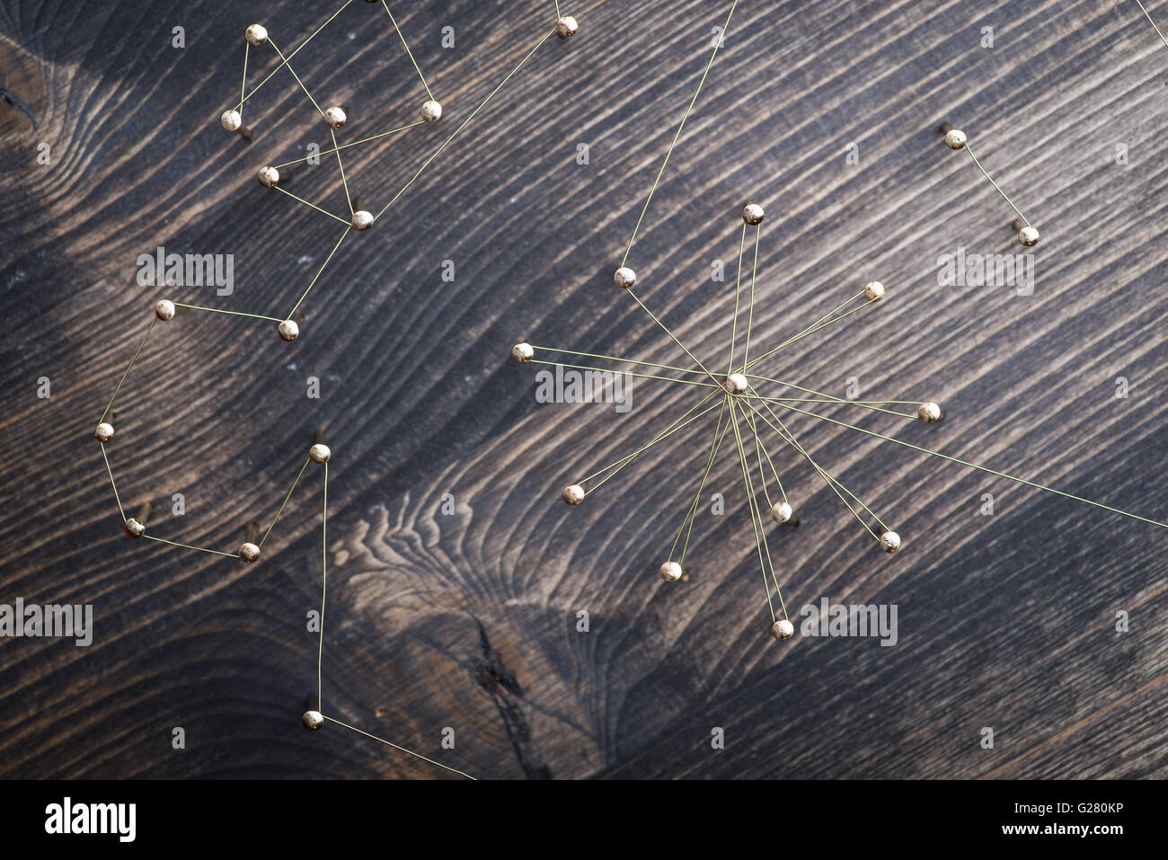 Web of wires, showing connections between groups and individuals Stock ...