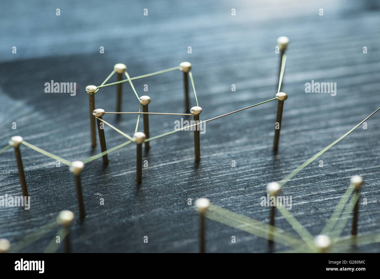 Web of wires, showing connections between groups and individuals Stock ...