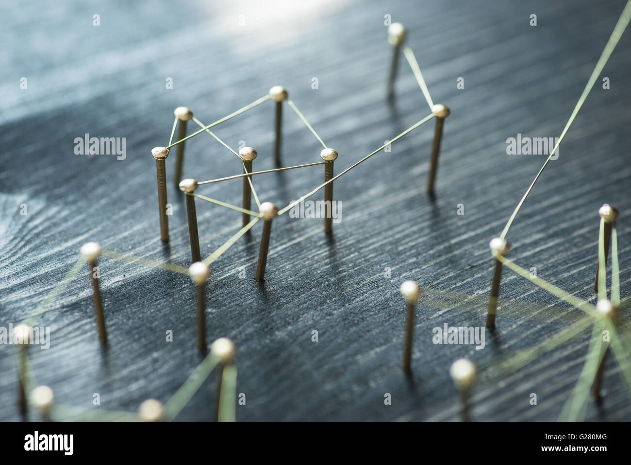Web of wires, showing connections between groups and individuals Stock ...