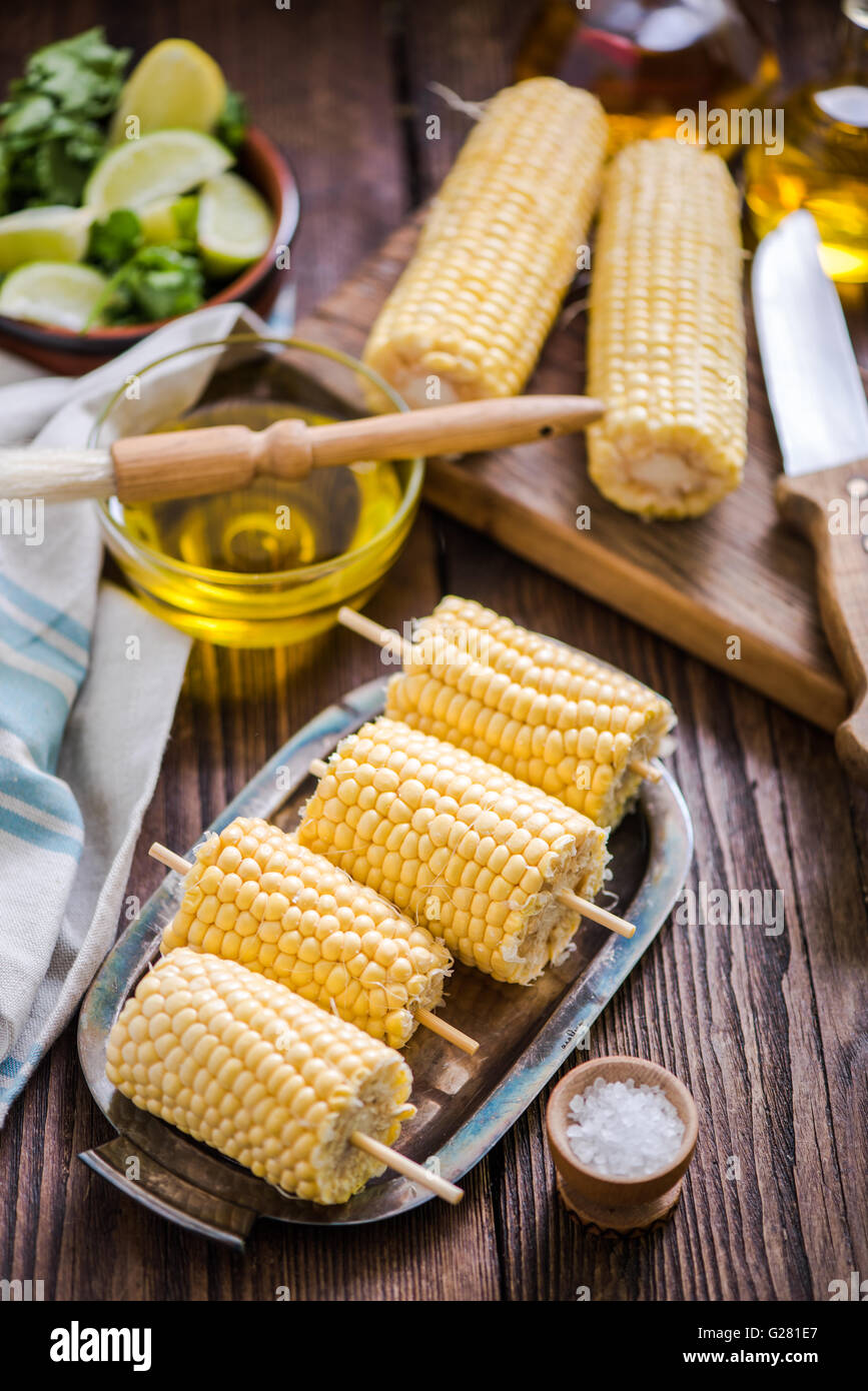 High angle shot sweetcorn hi-res stock photography and images - Alamy